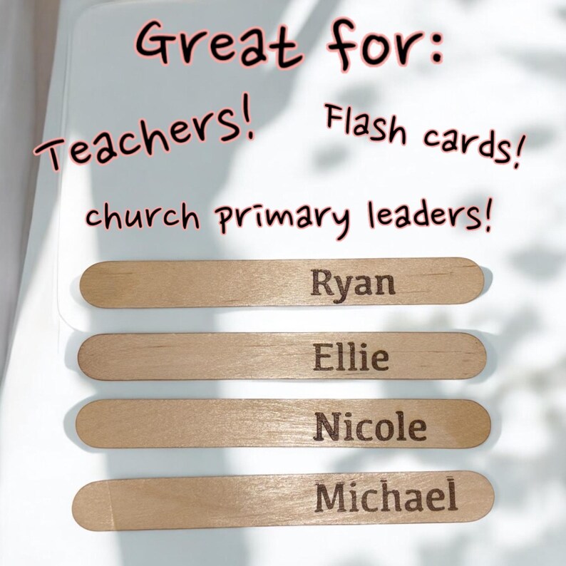 Personalized Name JUMBO Popsicle Sticks! Great for Teachers, Church ...