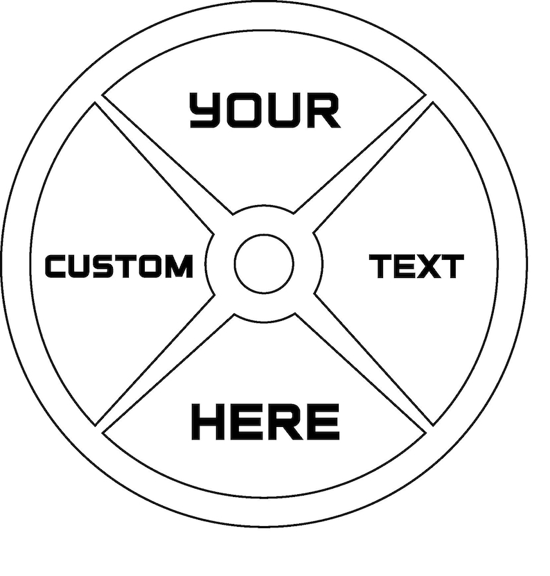 Iron Weight Template. Files for Creating a Custom Barbell Plate, .png ...