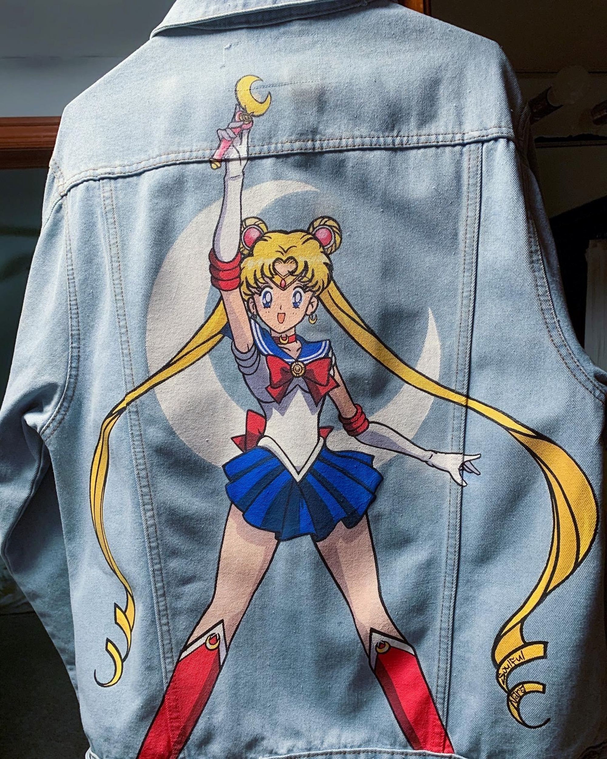 Sailor Moon Custom Hand Painted Jacket - Etsy