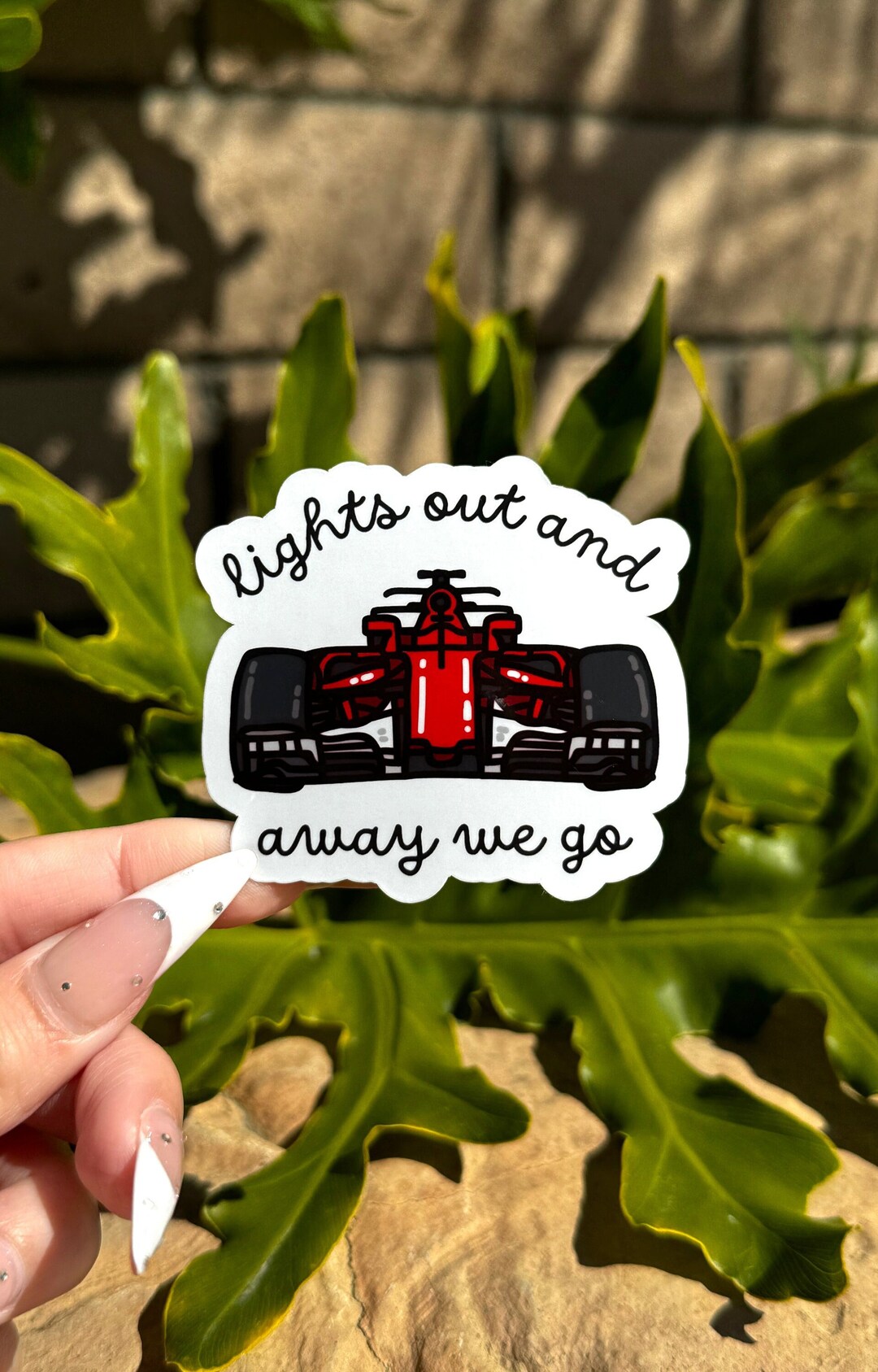 Lights Out & Away We Go F1 Sticker F1 Cute Sticker Cute Sticker for ...