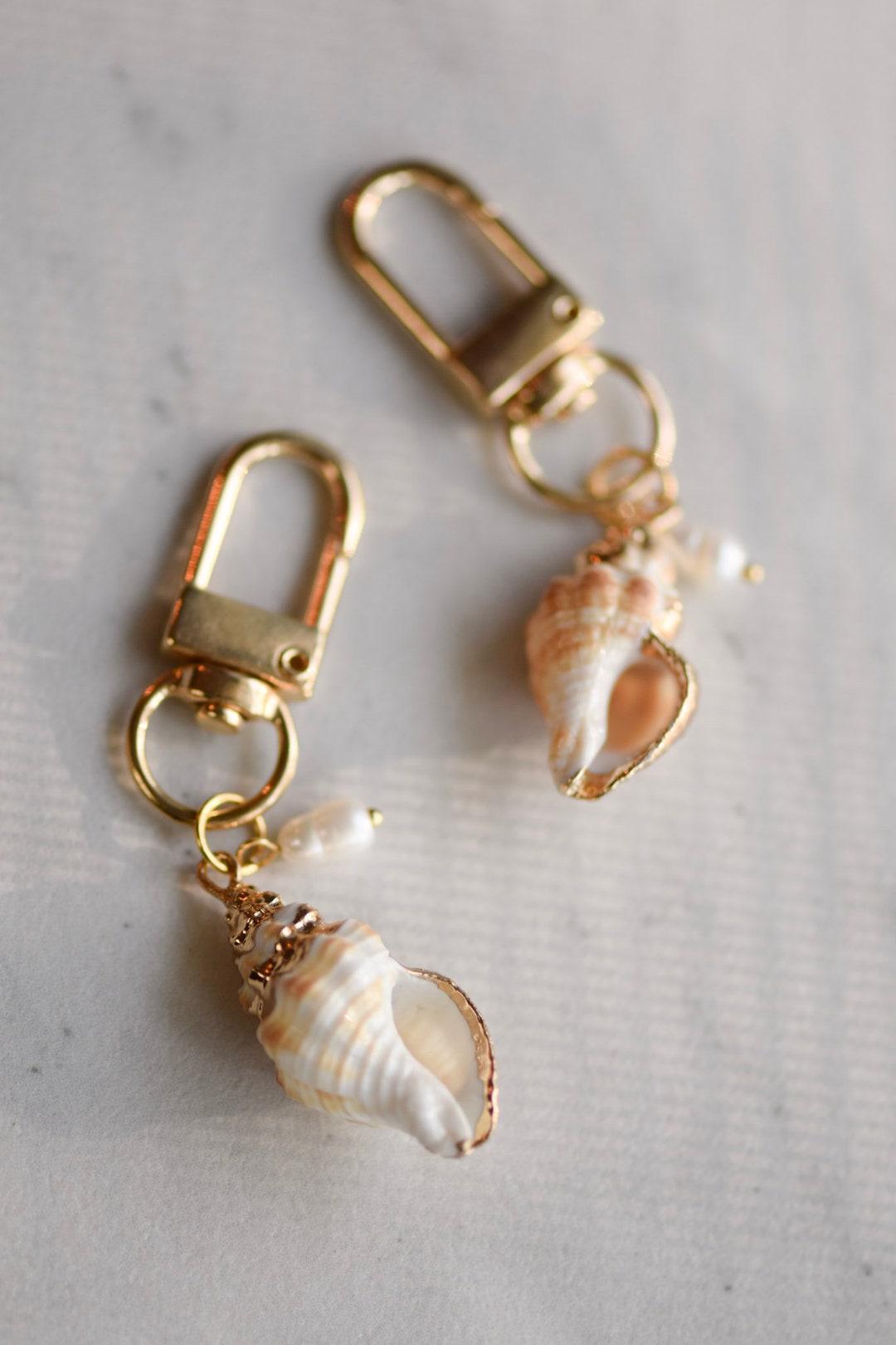 Seashell Keychain | Dainty Seashell Keychain | Small Keychain | Coastal ...