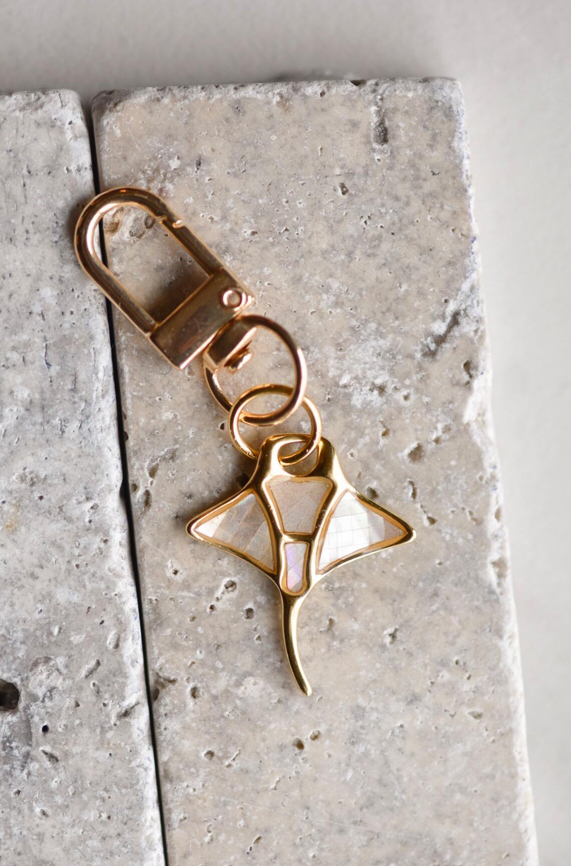 Manta Ray Keychain | Dainty Costal Manta Ray Keychain | Small Keychain ...