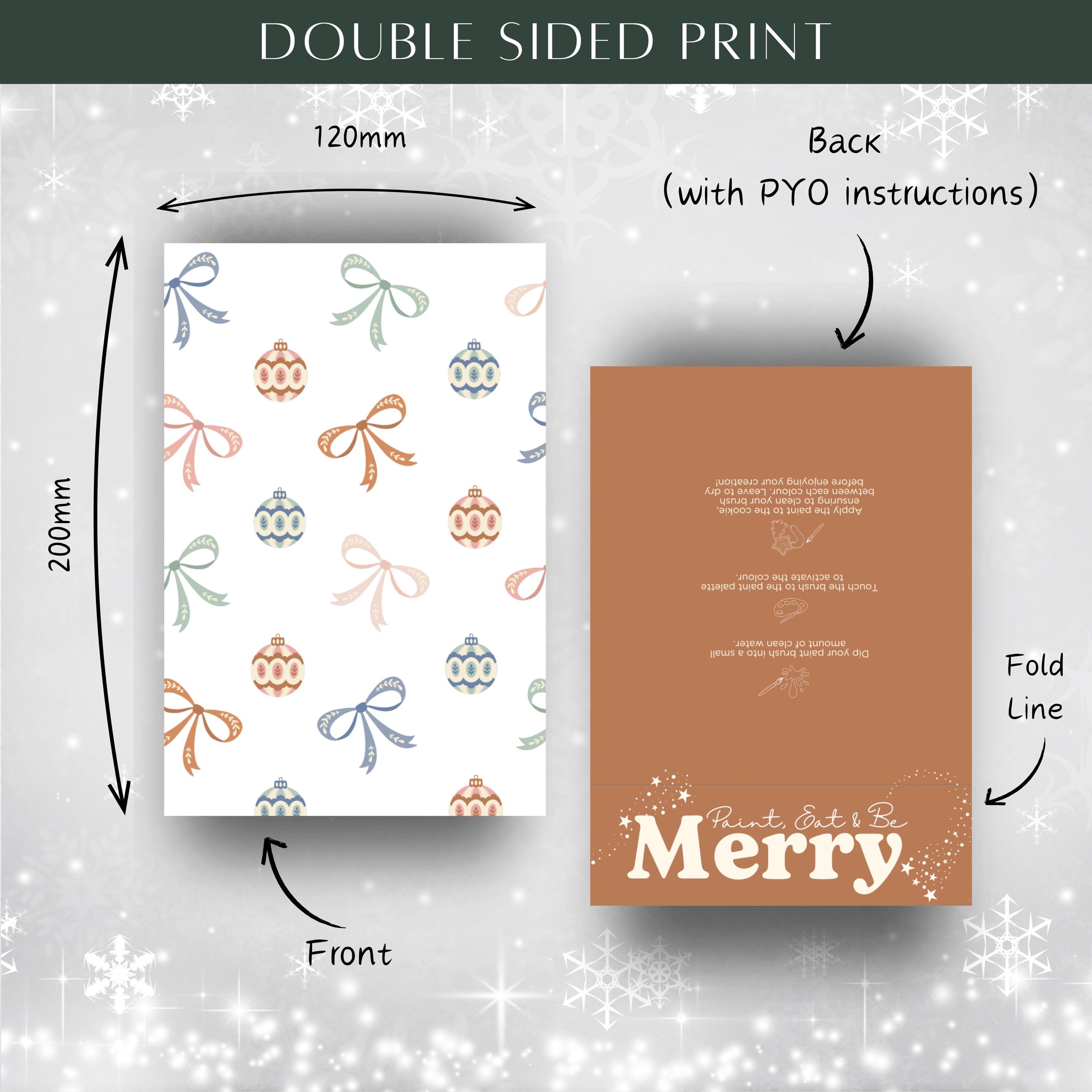 PYO Christmas Cookie Card Topper Christmas Cookie Packaging Digital ...