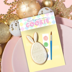 Paint Your Own Cookie Printable Cookie Card Backer Cookie Bag Topper ...