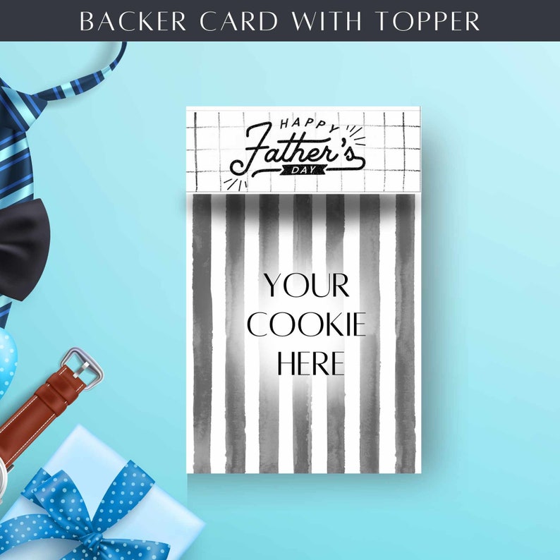 Happy Father's Day Cookie Bag Topper | Father's Day Cookie Backer Card ...