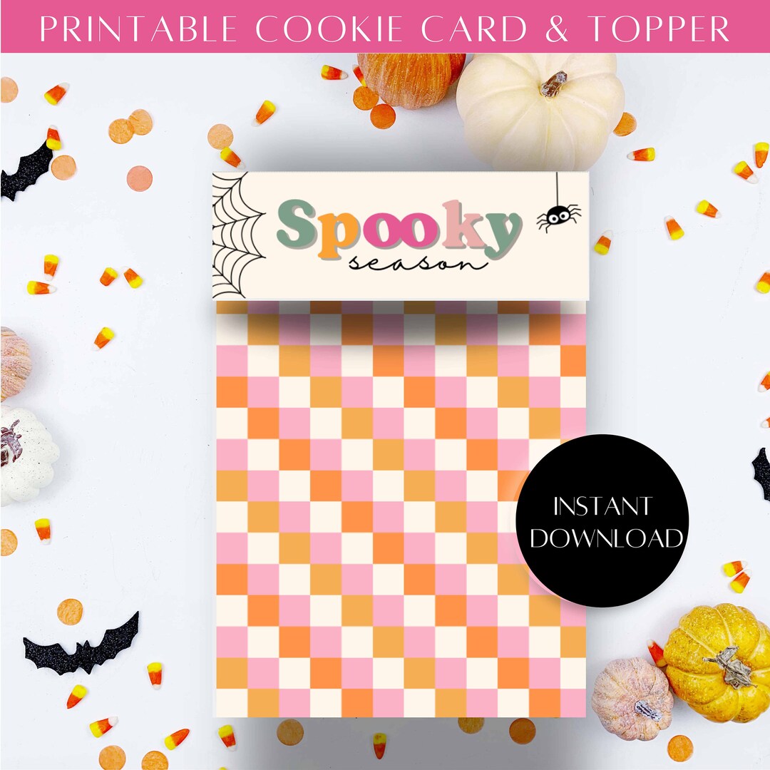 Happy Halloween Printable Cookie Card for the Spooky Season Cookie ...