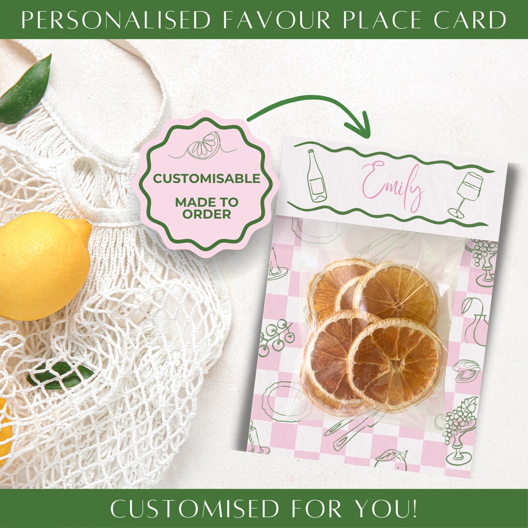 Personalised Printable Favour Place Cards Italian Themed Hen Party ...