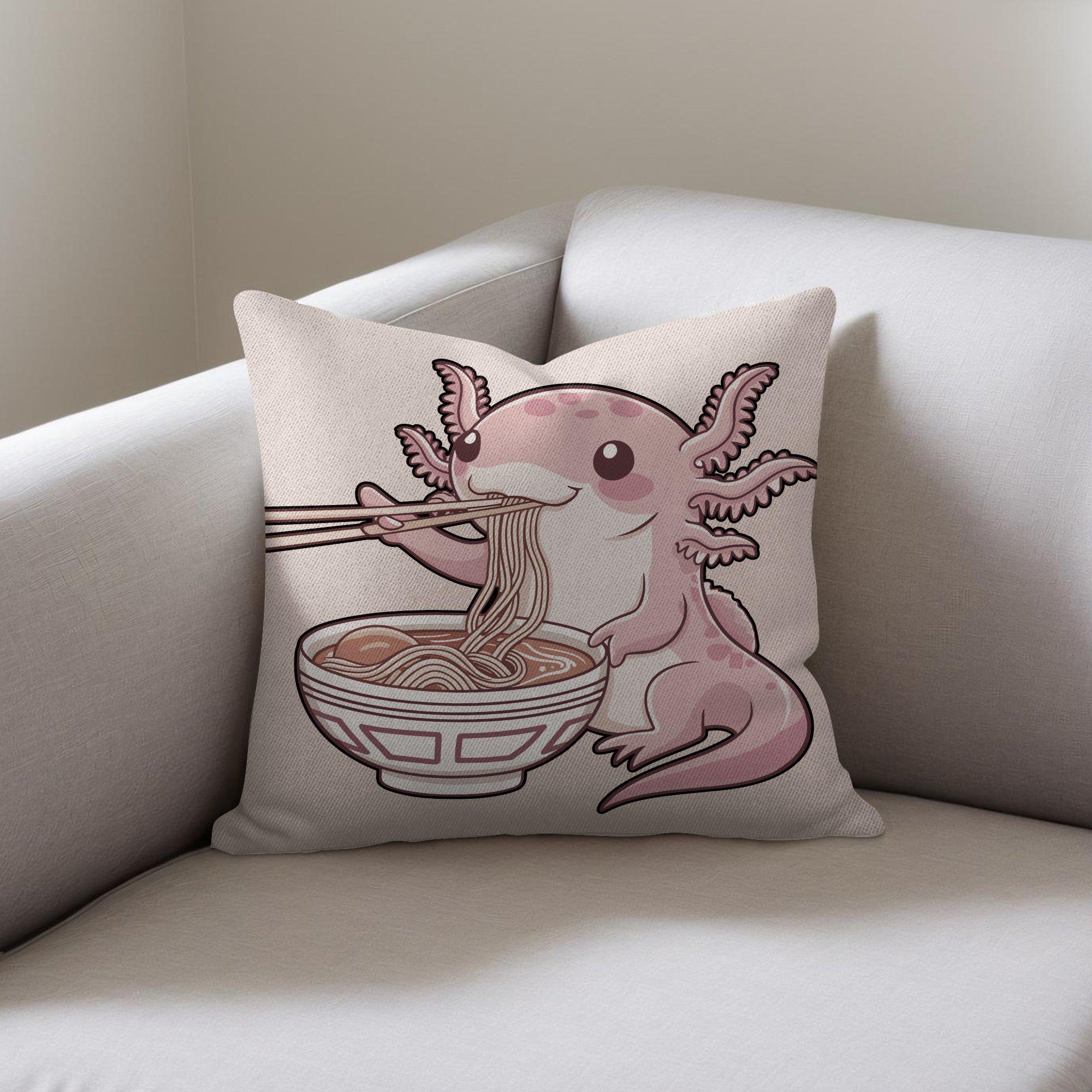 Cute Axolotl Eating Ramen Digital Art for Wall Art Clothing Stickers ...