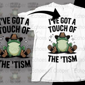 Autism Awareness Month Touch of the Tism Funny Frog Digital Art Design ...
