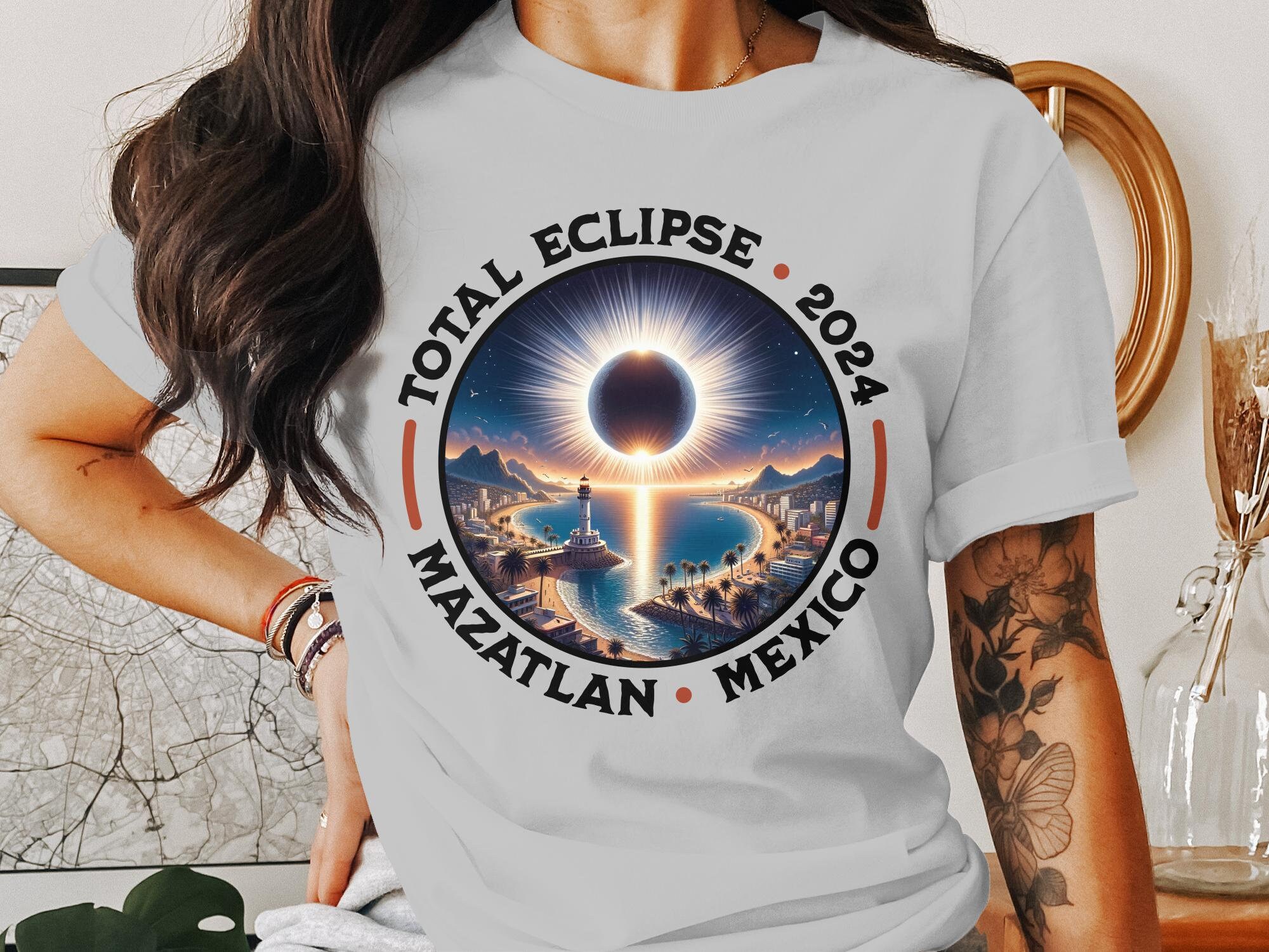 Total Eclipse 2024 Mazatlan Mexico T-shirt, Solar Event Collector Item ...