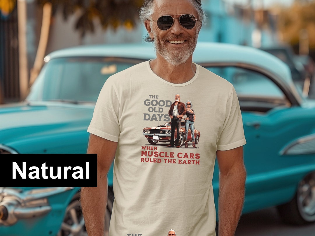Vintage Muscle Car T-shirt, Classic Car and Cool Couple Graphic Tee ...