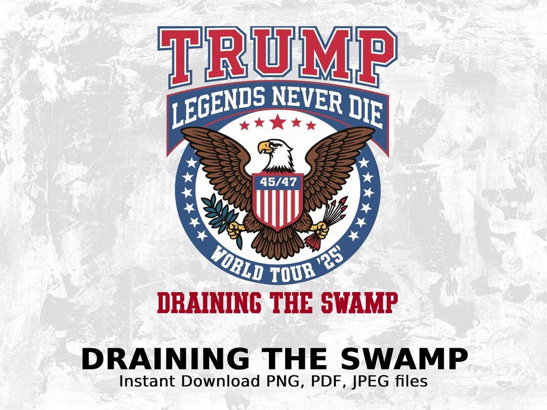 Trump Legends Never Die Digital Design, Patriotic Eagle Graphic ...