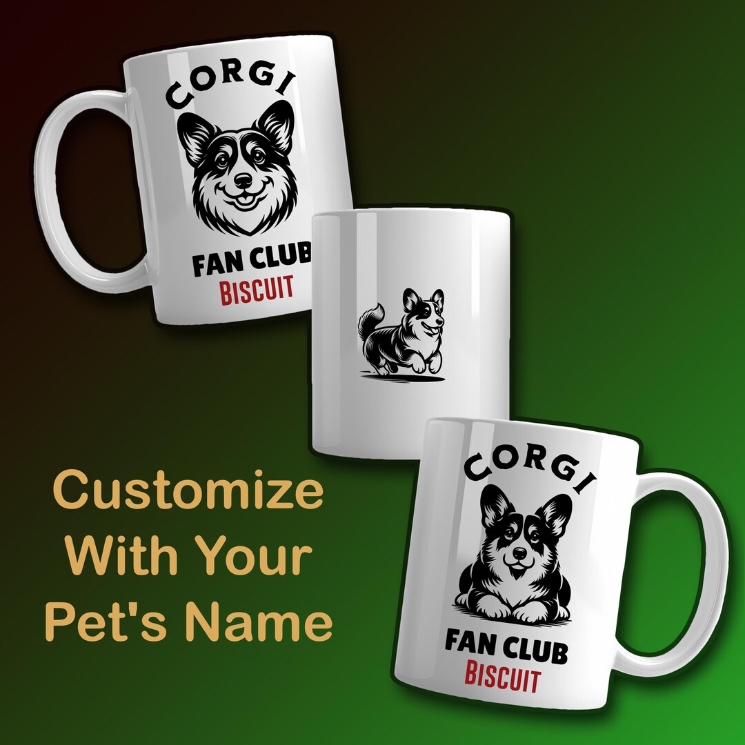 Corgi Custom Mug, Custom Dog Lover Gift, Pet Owner Gift, Personalized ...