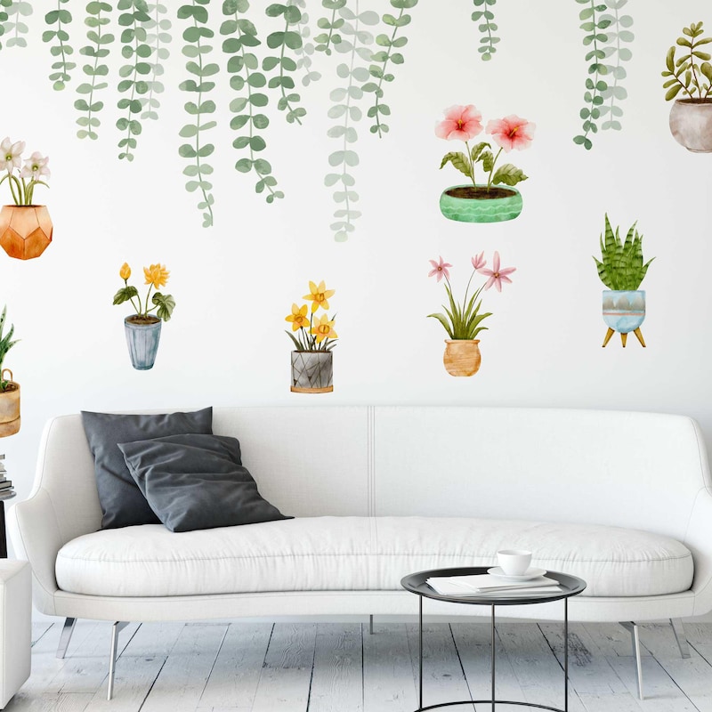 Plant Wall Decals - Etsy