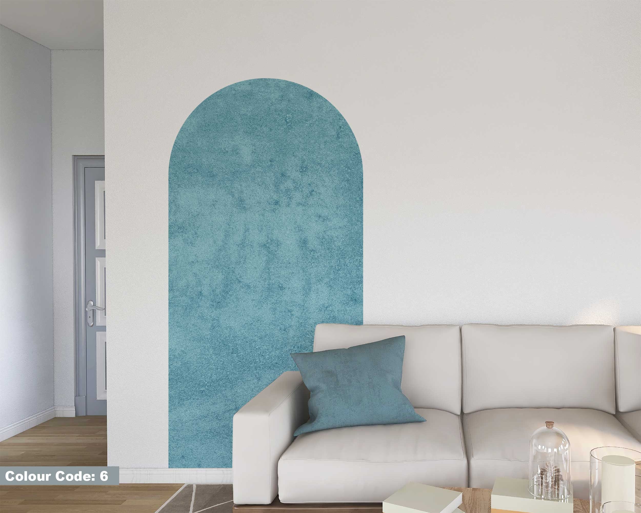 Boho Textured Arch Wall Decor Sticker - Premium Fabric Decal for ...