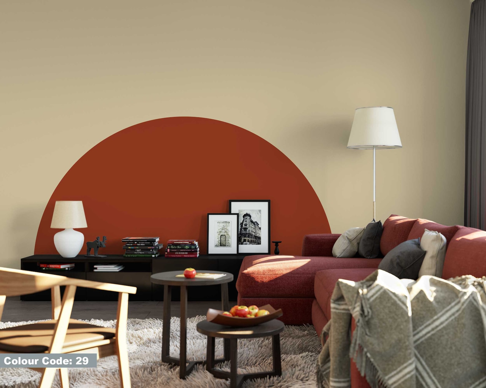 Boho Half Circle Wall Decor Sticker for Headboard - Premium Fabric ...