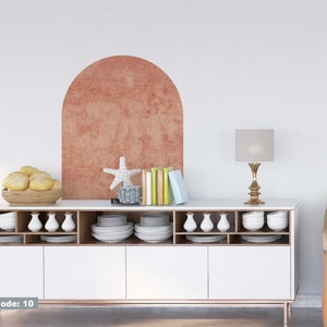 Boho Textured Arch Wall Decor Sticker - Premium Fabric Decal for ...