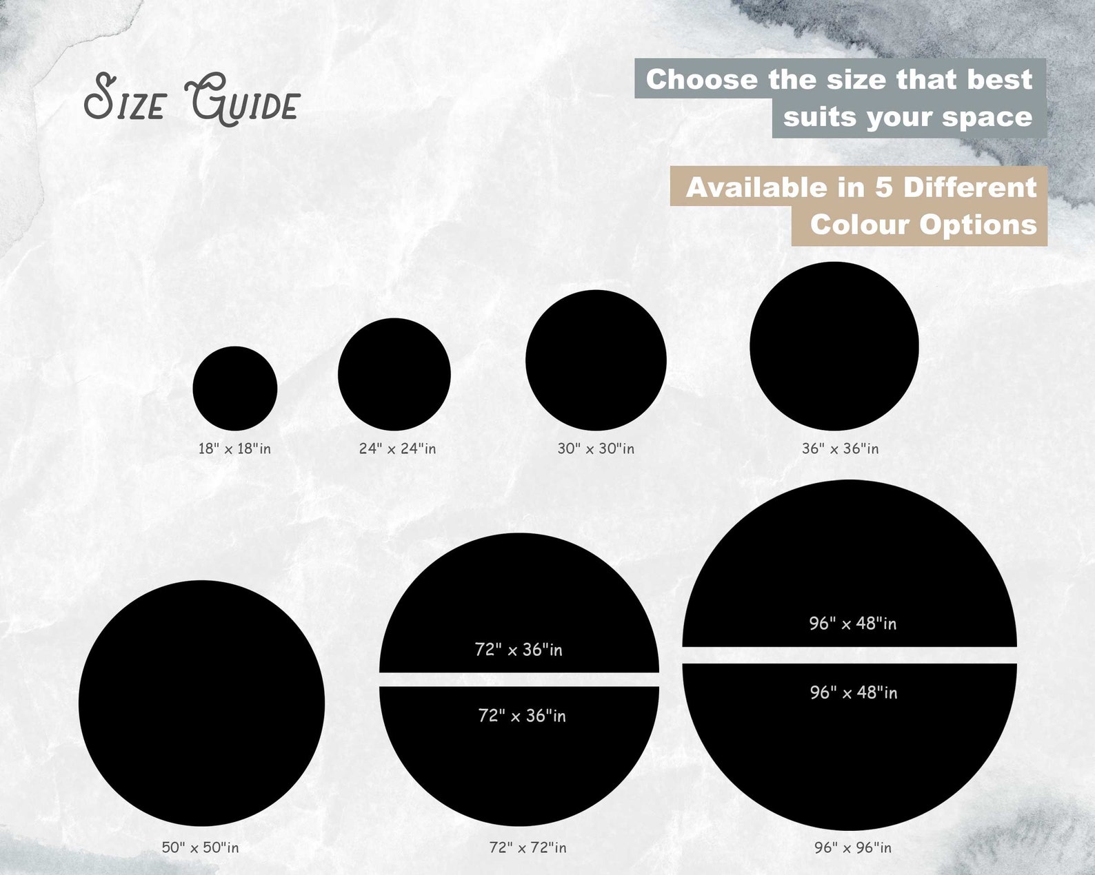 Large Circle Boho Sunrise Watercolor Wall Stickers Mountains and Birds ...