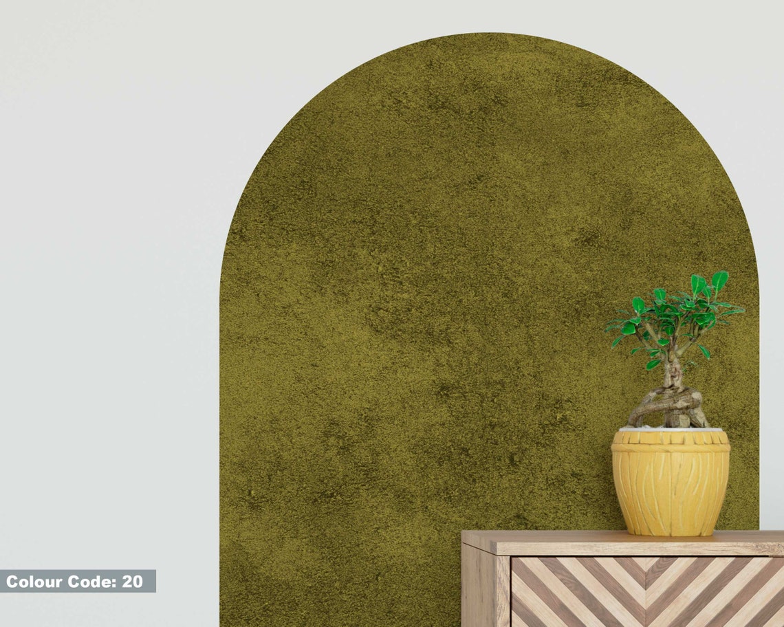 Boho Textured Arch Wall Decor Sticker Premium Fabric Decal for ...