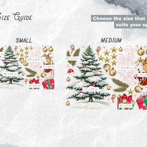 Christmas Shop Window Decals Santa Sleigh Tree Gift Vinyl Stickers ...