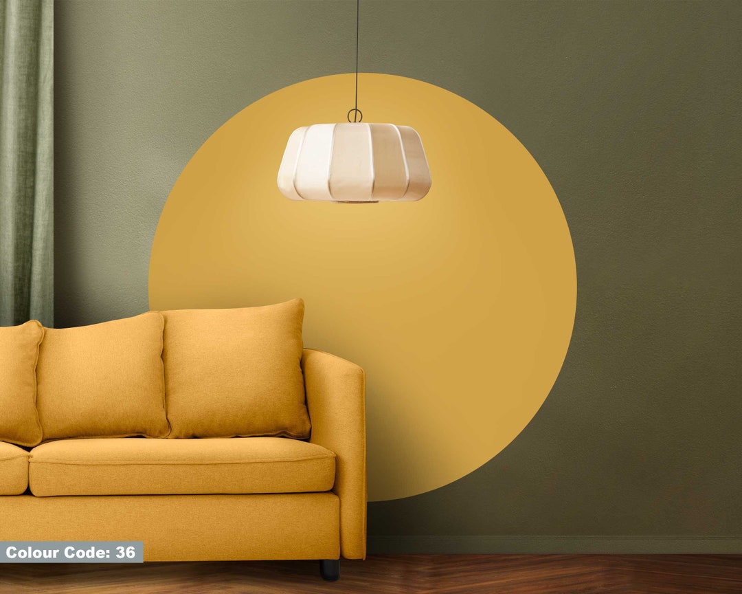 Boho Circle Wall Decor Sticker - Premium Fabric Motivational Decal for ...