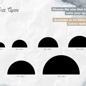 Boho Half Circle Wall Decor Sticker for Headboard - Premium Fabric ...