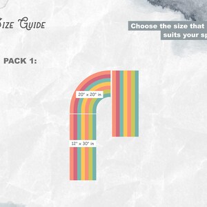 Retro Rainbow Stripes Wall Sticker Decal - Vibrant Office Decor ...