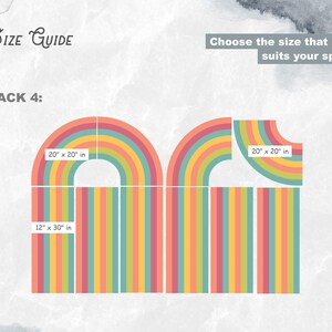 Retro Rainbow Stripes Wall Sticker Decal - Vibrant Office Decor ...