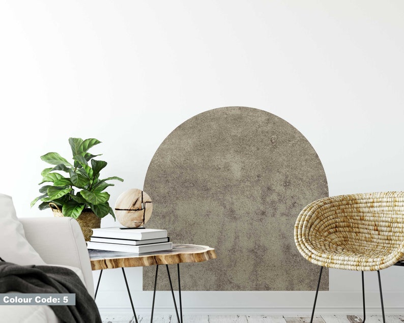 Boho Textured Arch Wall Decor Sticker - Premium Fabric Decal for ...