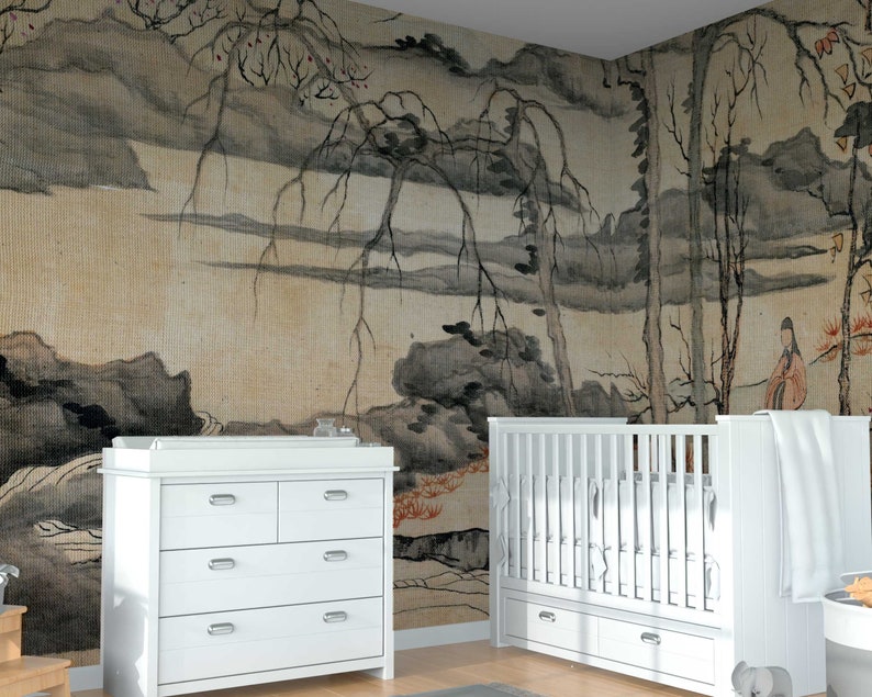 Ancient Chinese Painting Watercolor Wall Mural Traditional Art History ...