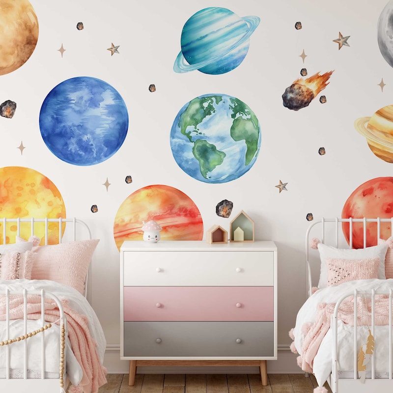 Planet Wall Stickers - Etsy