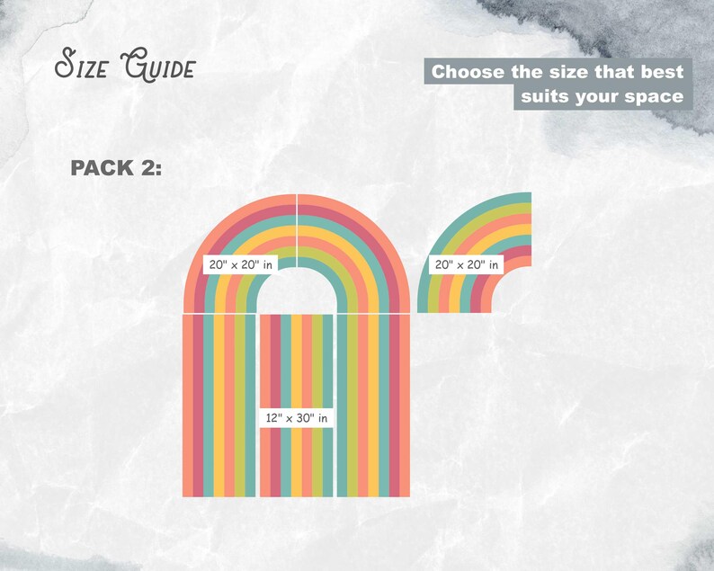 Retro Rainbow Stripes Wall Sticker Decal - Vibrant Office Decor ...