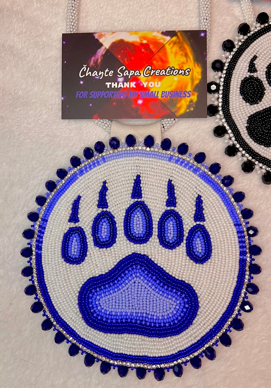 Shaded Blue Bear Paw Medallion - Etsy