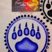 Shaded Blue Bear Paw Medallion - Etsy