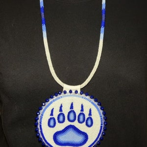 Shaded Blue Bear Paw Medallion - Etsy