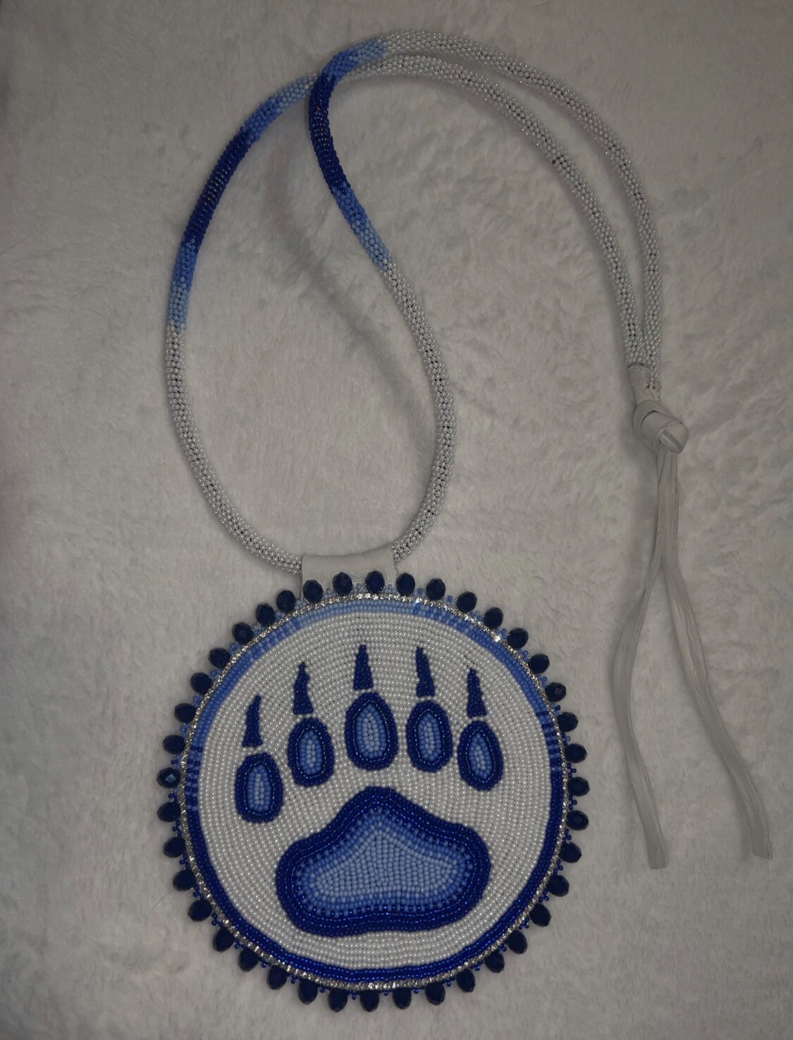 Shaded Blue Bear Paw Medallion - Etsy
