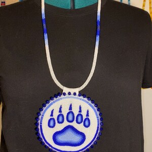 Shaded Blue Bear Paw Medallion - Etsy