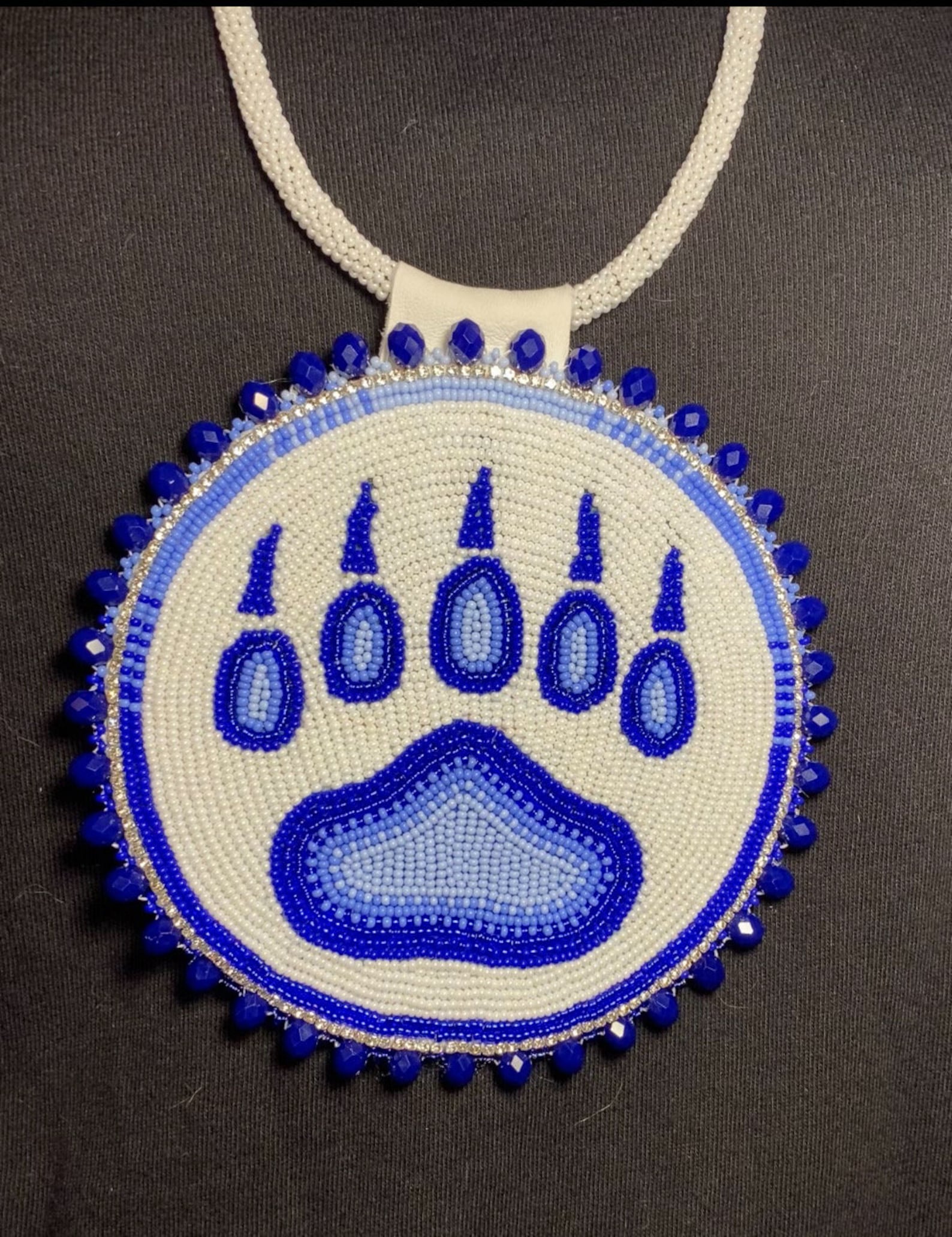 Shaded Blue Bear Paw Medallion - Etsy
