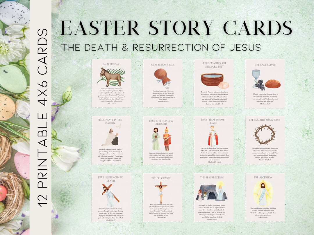 Easter Story Cards Easter Story for Kids Instant Download Easter ...