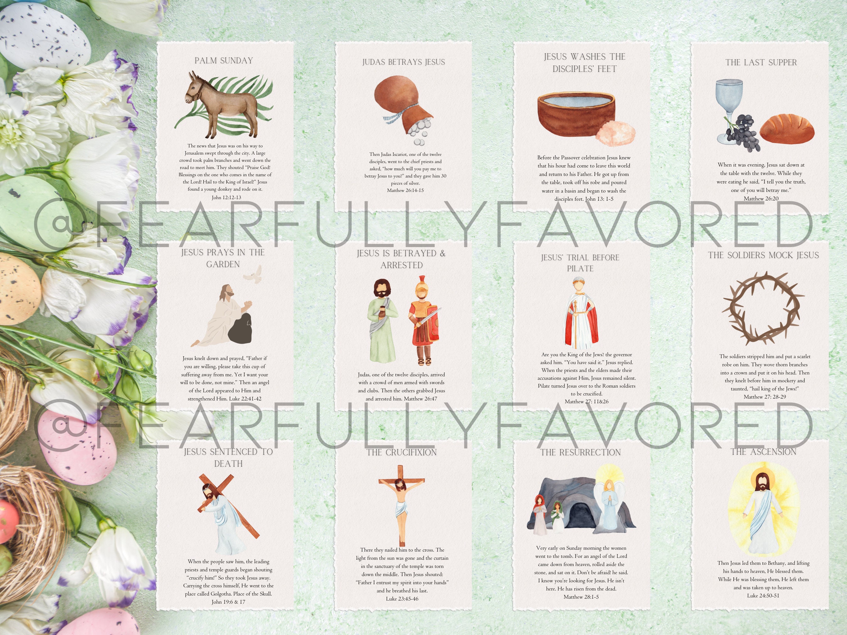 Easter Story Cards Easter Story for Kids Instant Download Easter ...