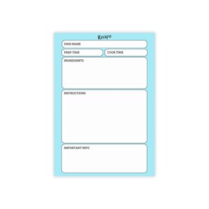 Recipe Notepad Meal Planner Post-it® Note Sticky Notes for Cooks ...