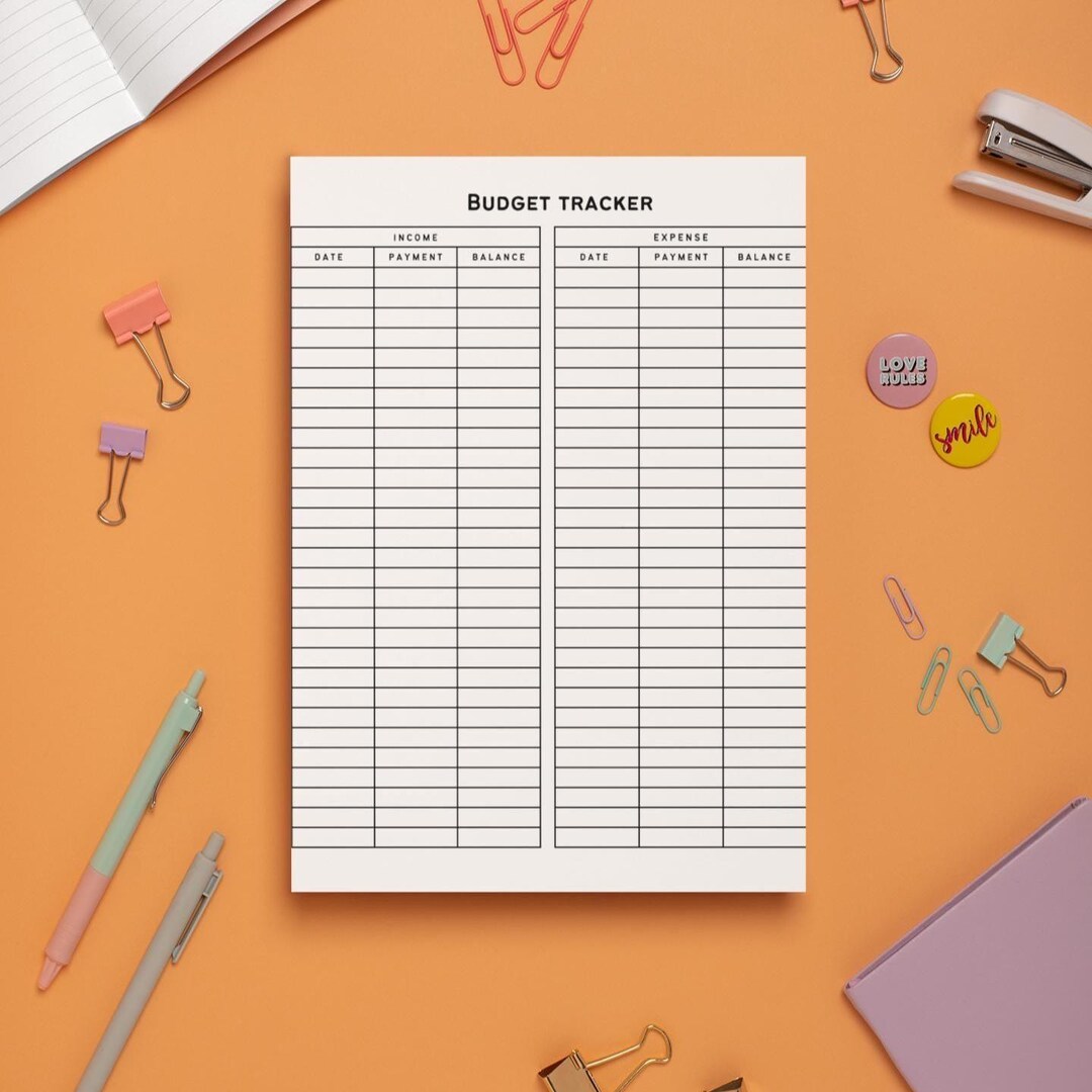 Budget Income & Expense Tracker Notepad - Bill and Paycheck Budget - Etsy