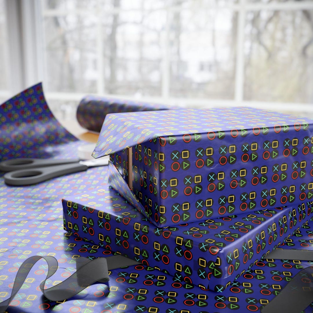 Gamer Wrapping Paper Roll Festive Party Gaming Gift Wrap - Etsy