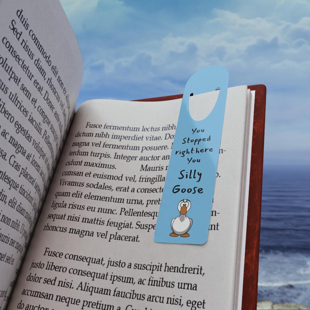 Funny Silly Goose Bookmark - Cute Reading Accessory, Gift for Book ...