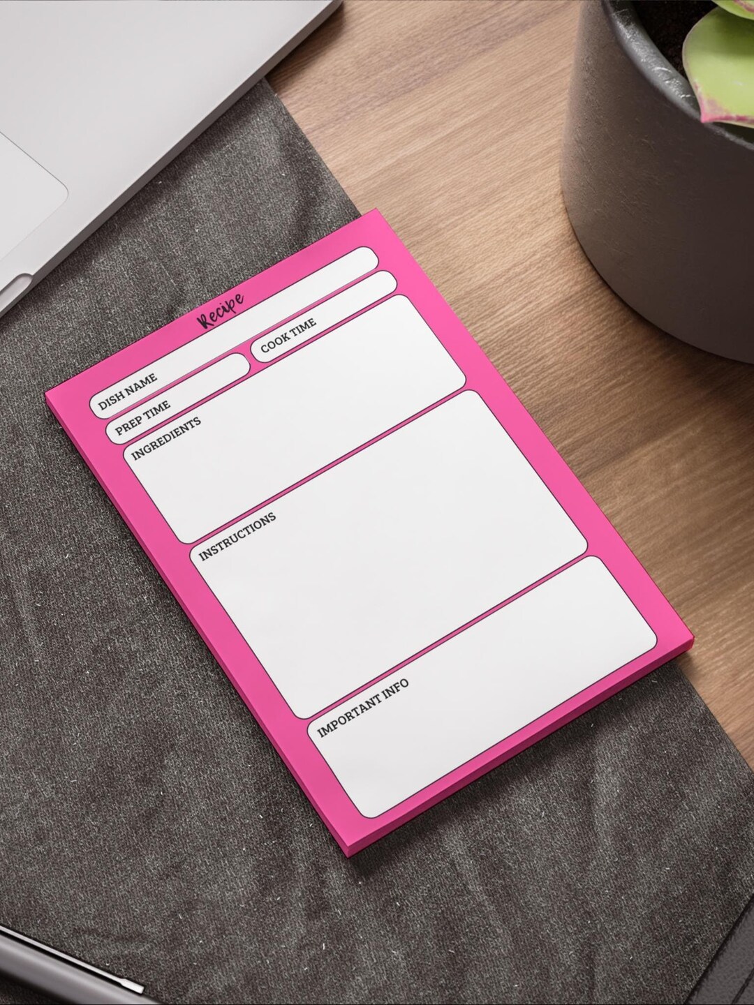 Recipe Notepad Meal Planner Post-it® Sticky Notes for Cooks & Bakers - Etsy
