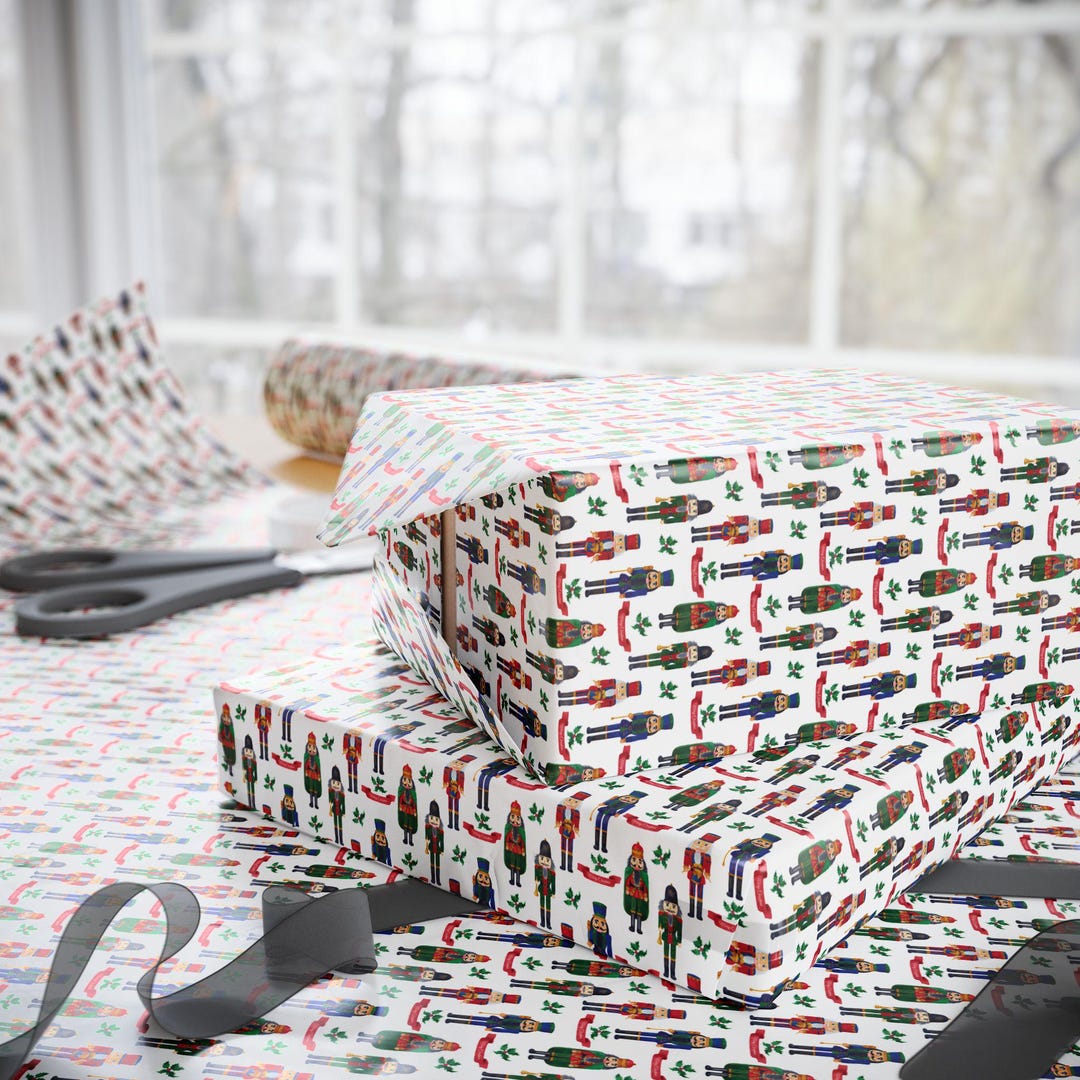 Holiday Nutcracker Wrapping Paper Roll Festive Christmas Gift Wrap - Etsy