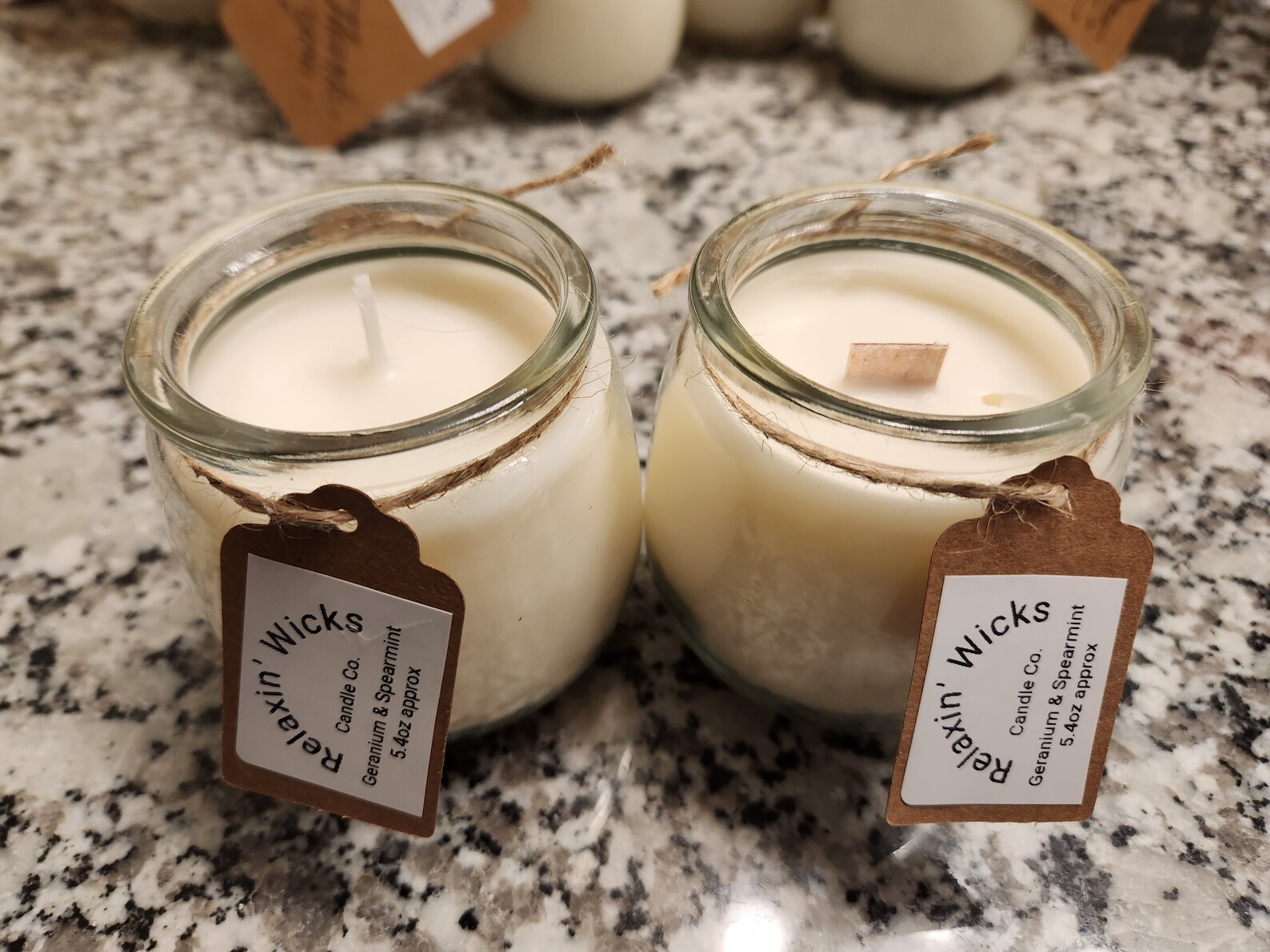 Geranium & Spearmint Soy Wax Candle - Etsy
