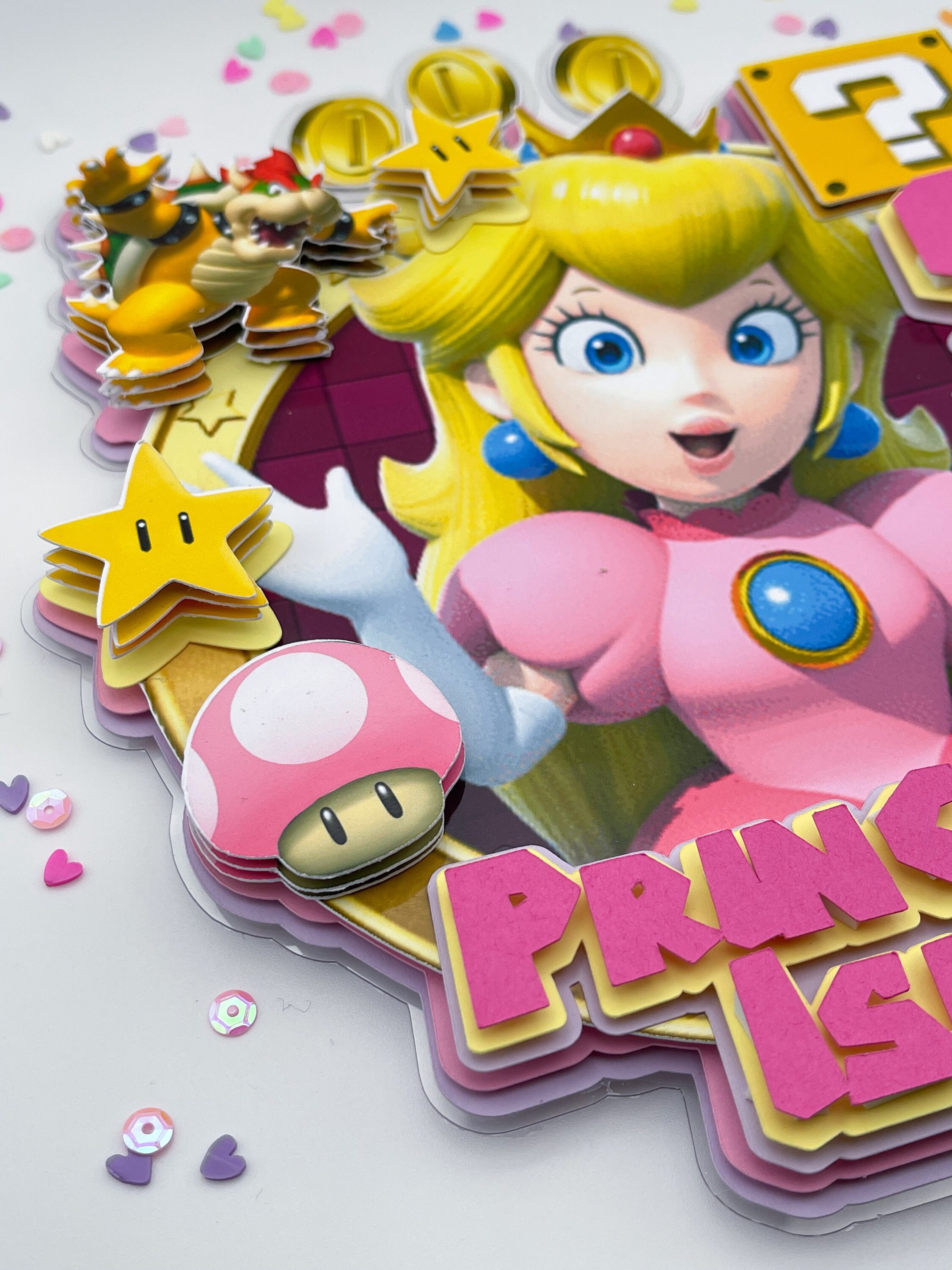 Princess Peach, Cake Topper, Personalized Cake Topper, Super Mario - Etsy