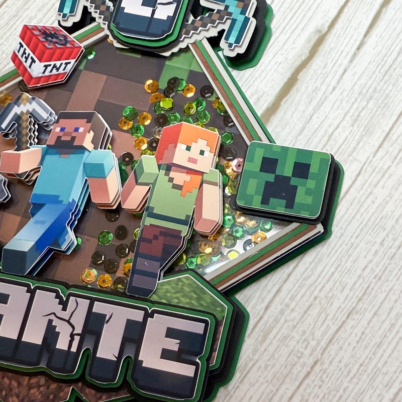 Mincraft Cake Toppers - Etsy