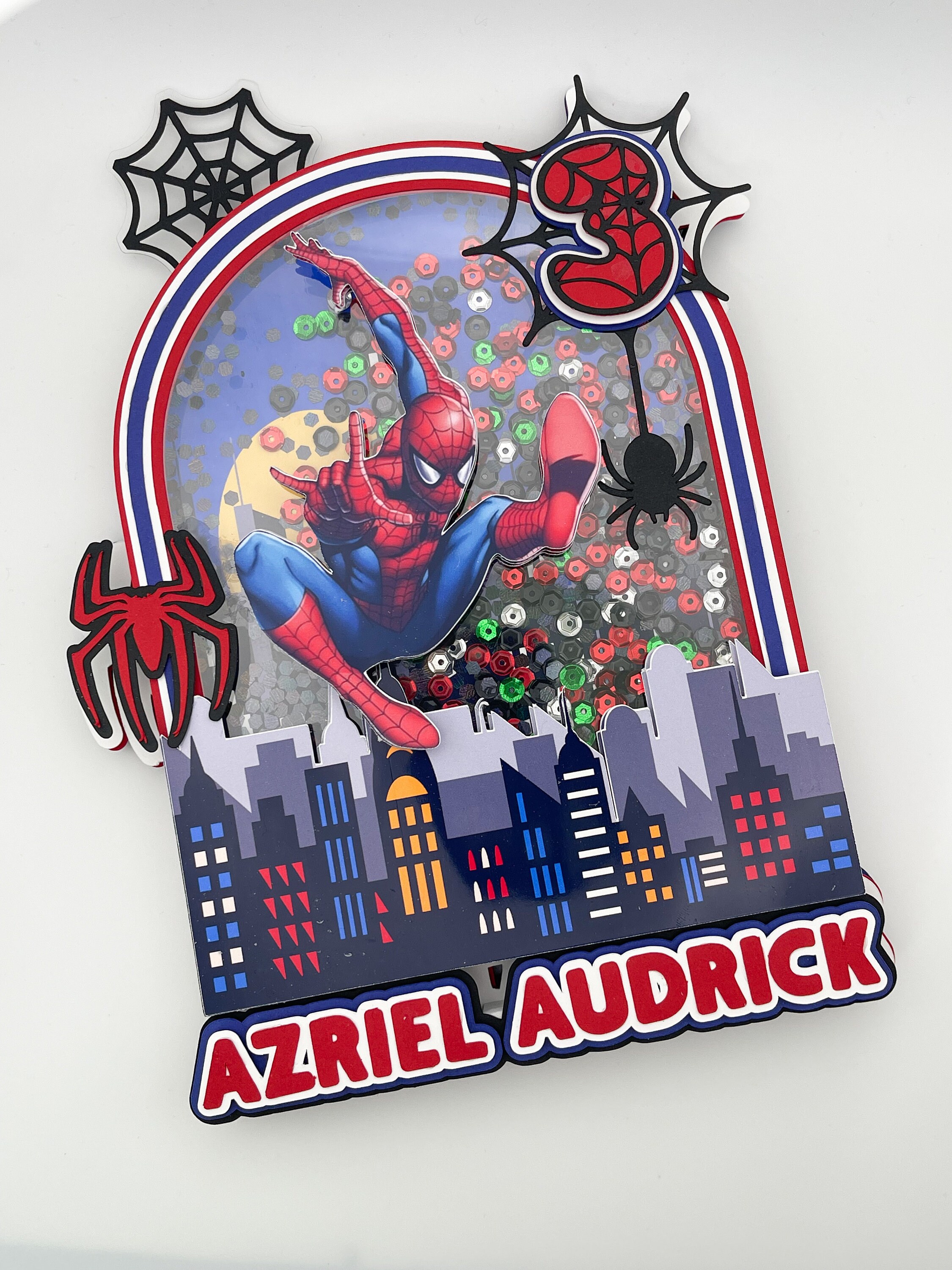 Spiderman Cake Topper, Personalized Cake Topper, Superhero Birthday ...